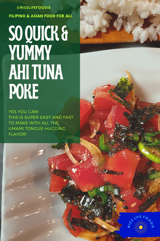 Quick n' Delicious Ahi Tuna Poke Recipe | Rice Life Foodie - Asian ...