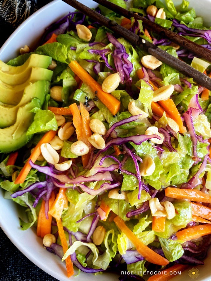 Crunch Salad with the best MISO Salad Dressing | Rice Life Foodie ...