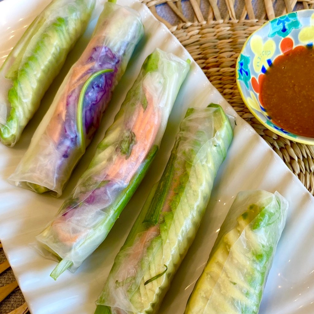 Avocado Spring Rolls with Easy Peanut Sauce | Rice Life Foodie - Asian ...