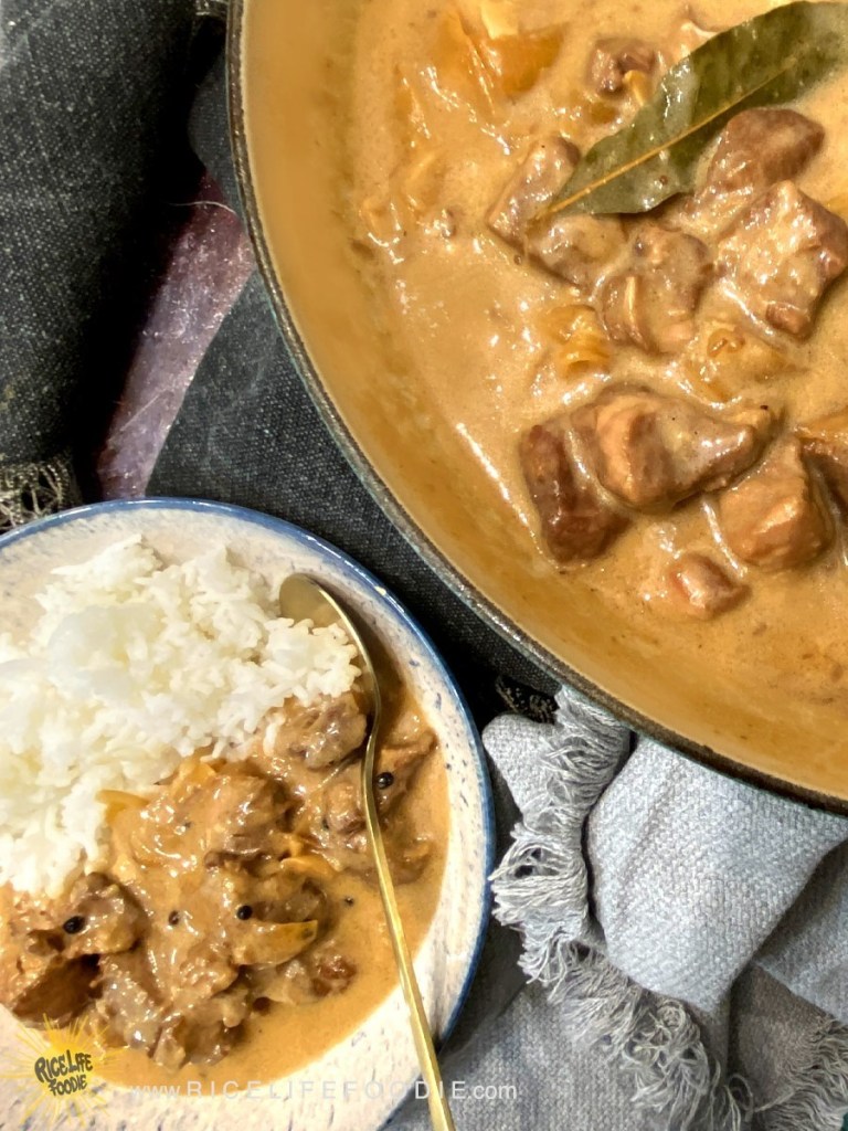 Pork Adobo with Coconut Milk (pork adobo sa gata) | Rice Life Foodie ...