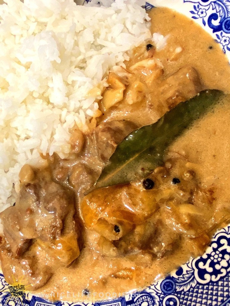 Pork Adobo with Coconut Milk (pork adobo sa gata) | Rice Life Foodie ...