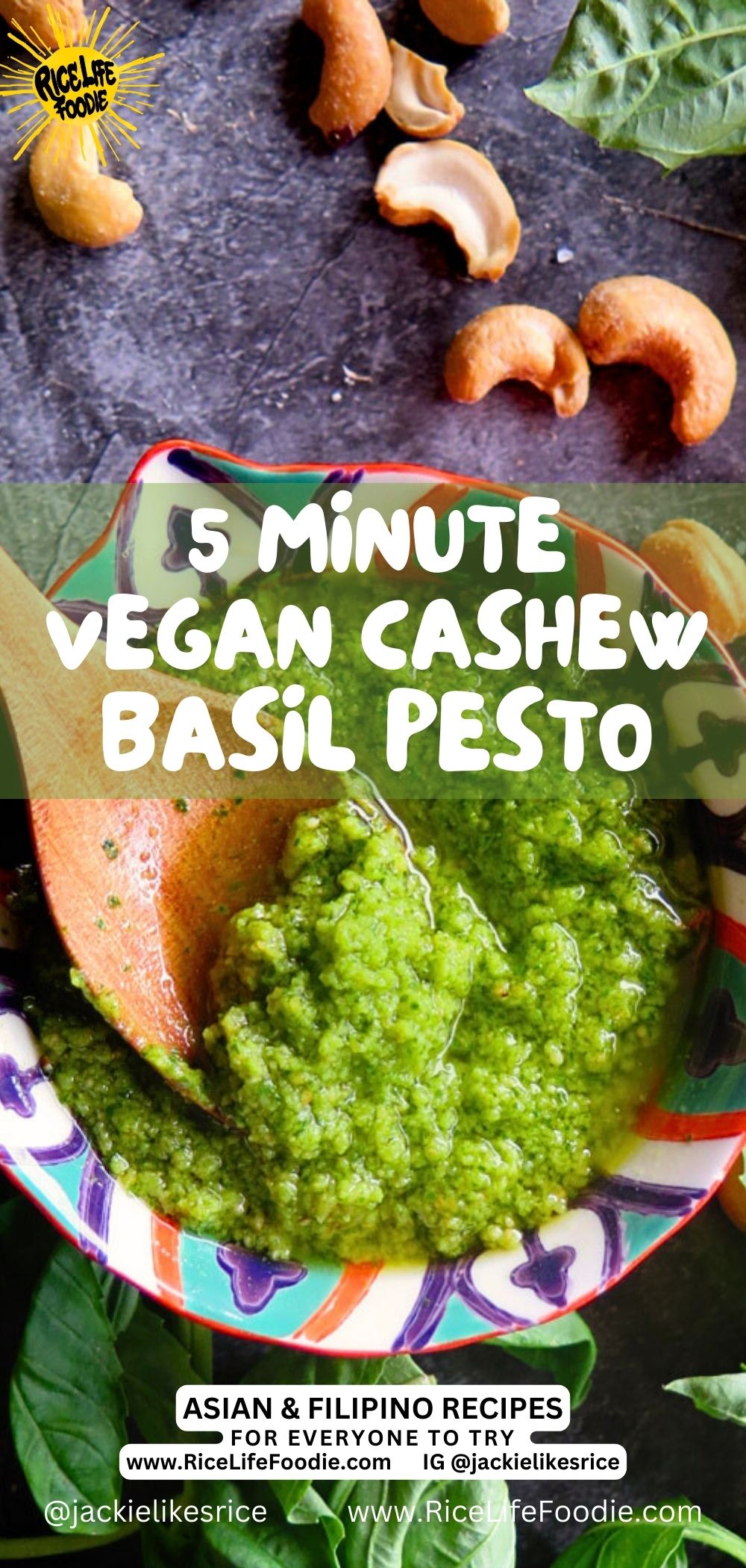 From Scratch: Five Minute Vegan Cashew Pesto at Home | Rice Life Foodie ...