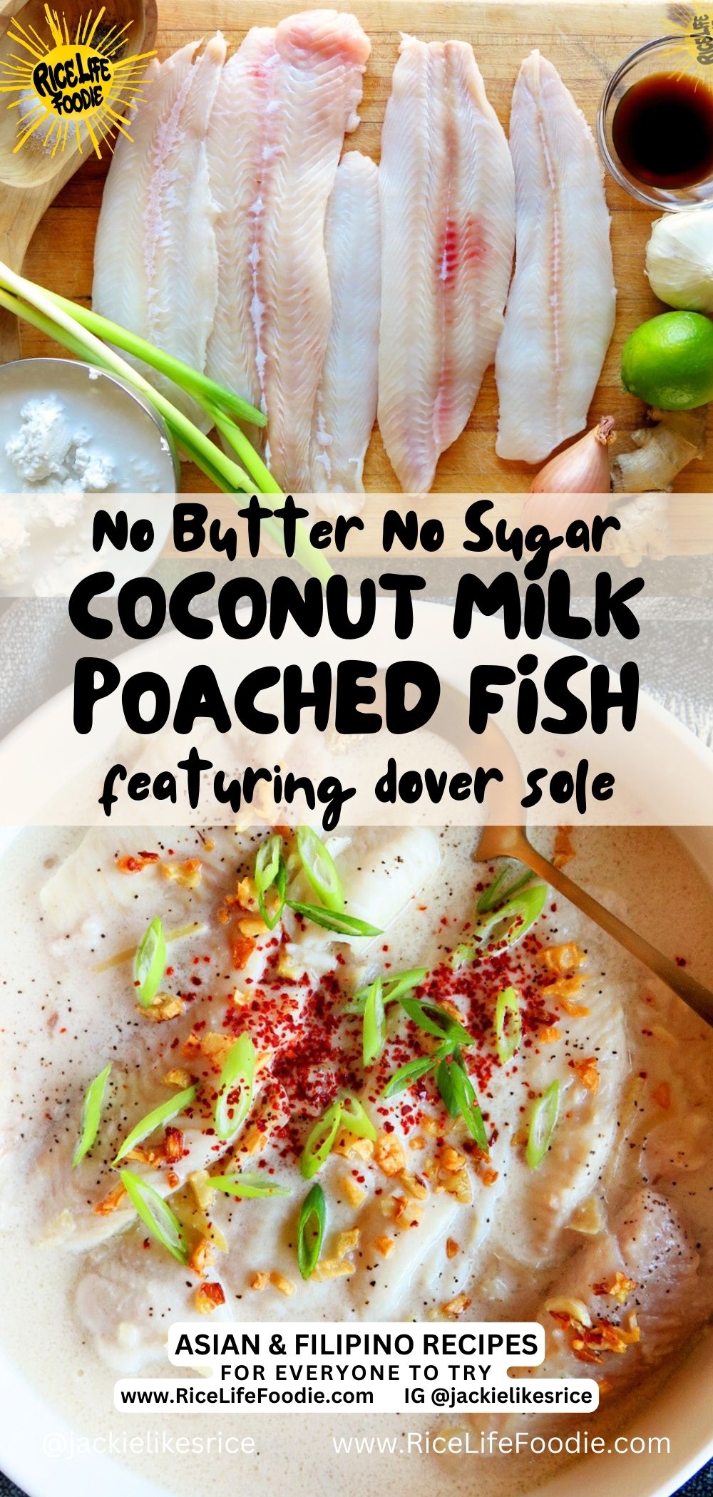 Coconut Milk Poached Fish is A Star Dish (NO Sugar, NO Butter!) | Rice ...