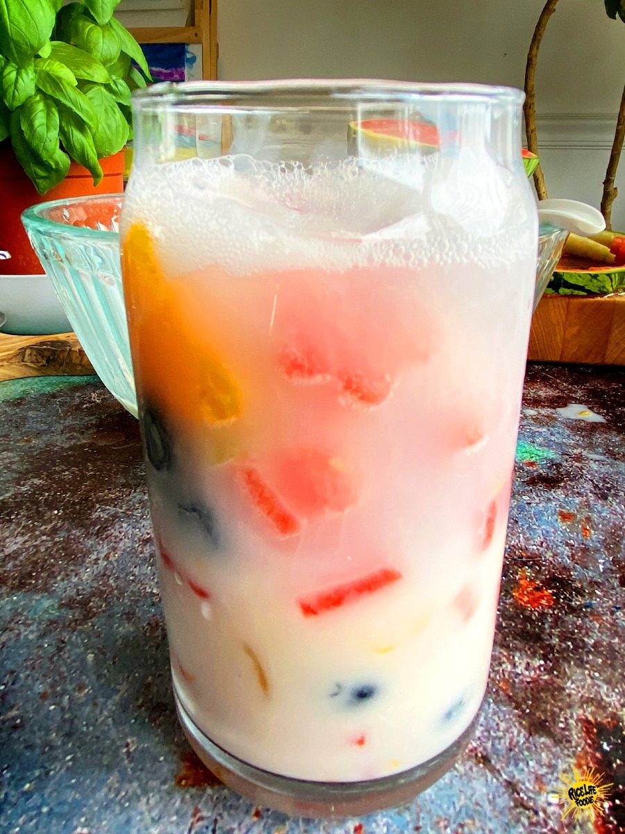 SO YUMMY! Hwachae Recipe: Watermelon Fizzy Drink | Rice Life Foodie